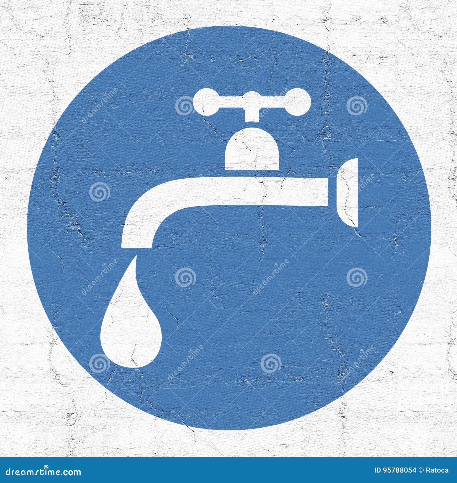 Water tap sign stock illustration. Illustration of save - 95788054