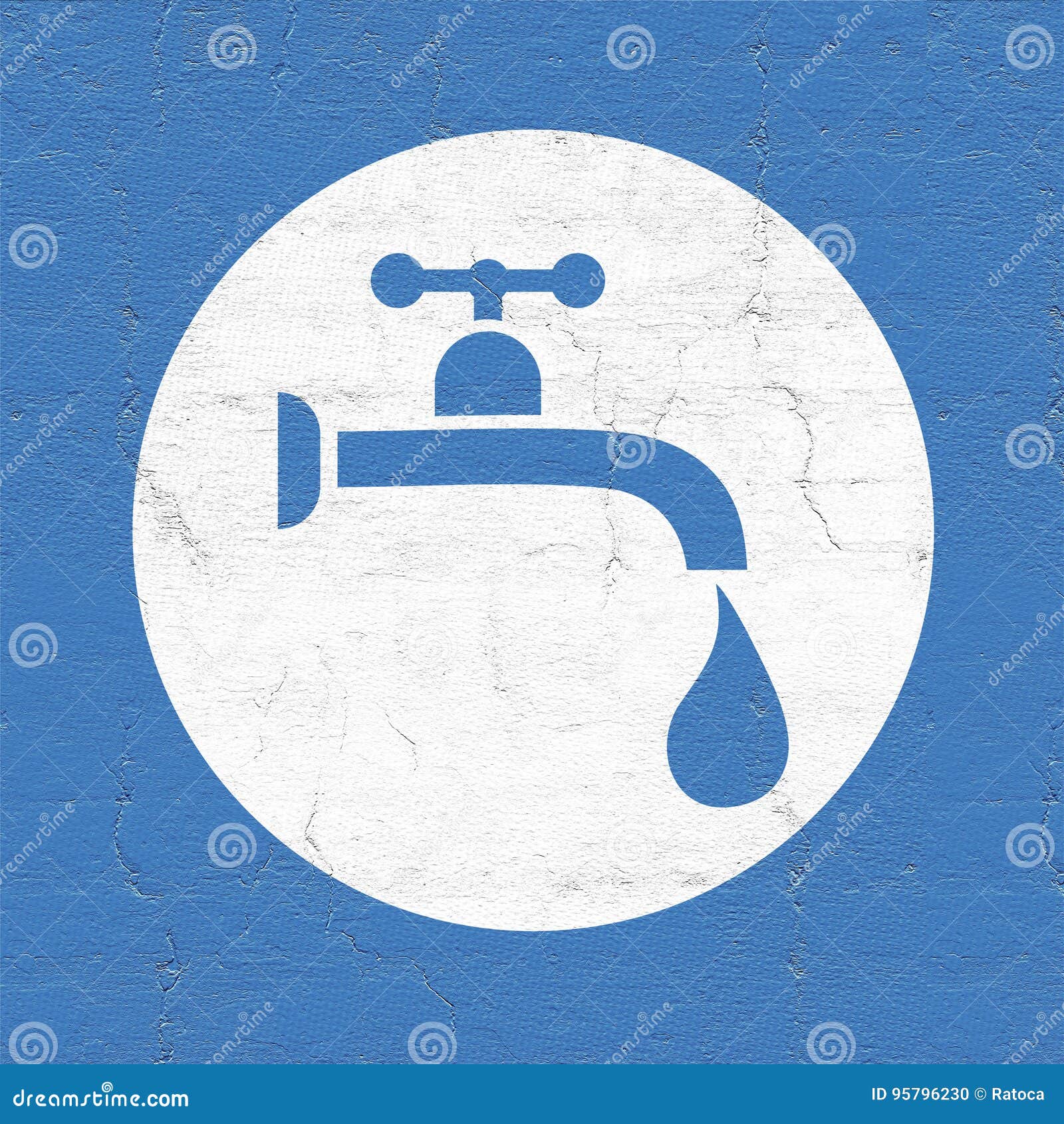 Water tap symbol stock illustration. Illustration of white - 95796230