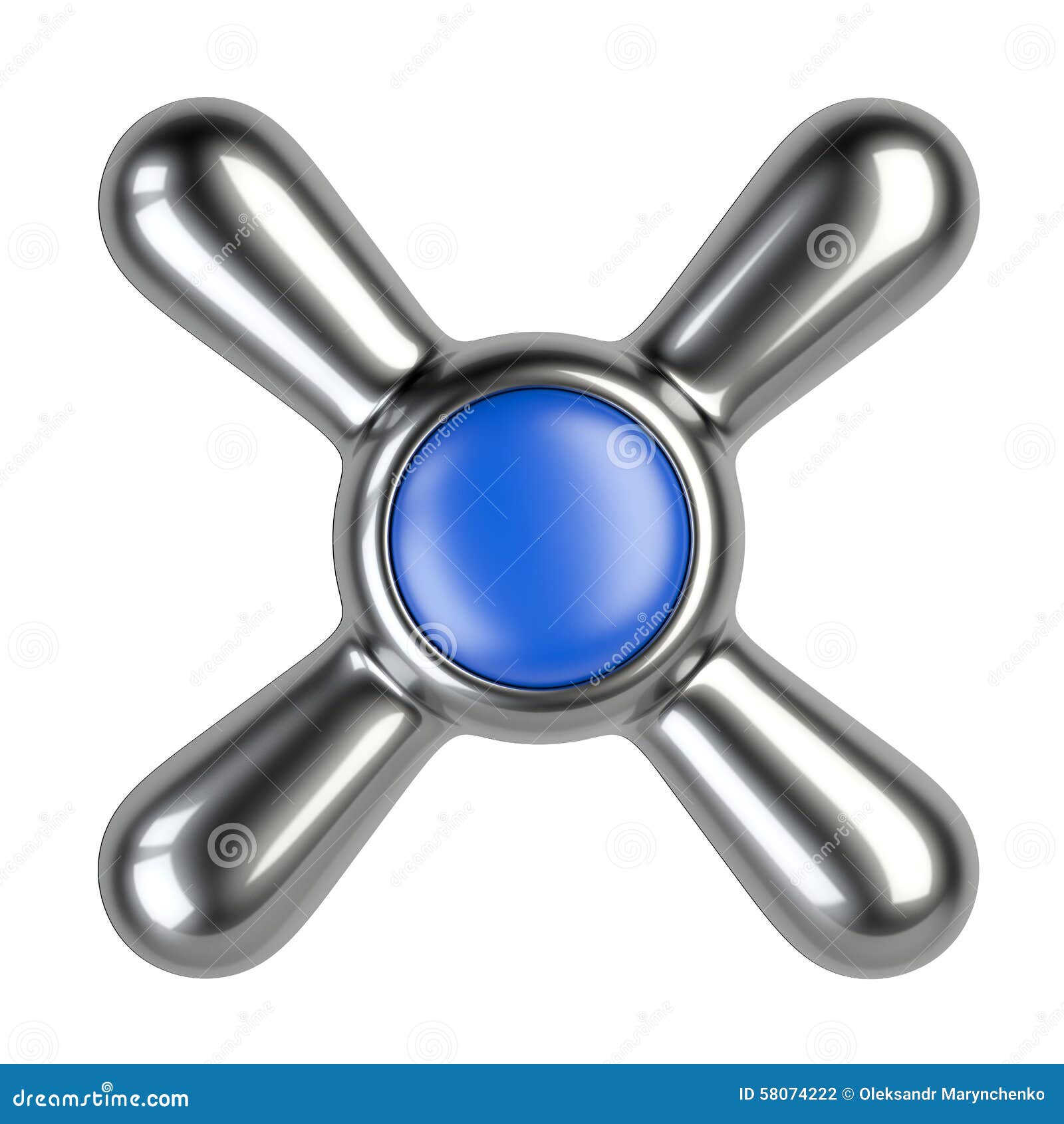 Water tap from top view stock illustration. Illustration of chrome ...