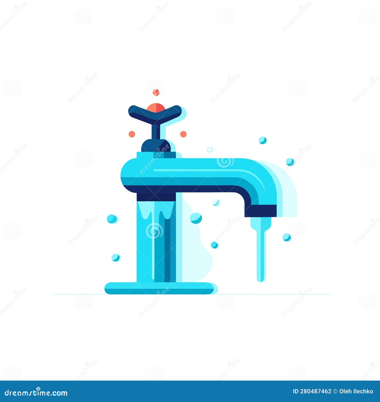 Water Tap Vector Isolated on White Illustration Stock Vector ...