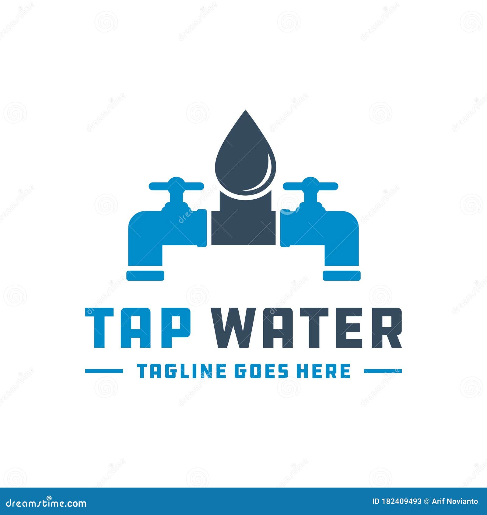 Water tap vector logo stock vector. Illustration of environment - 182409493