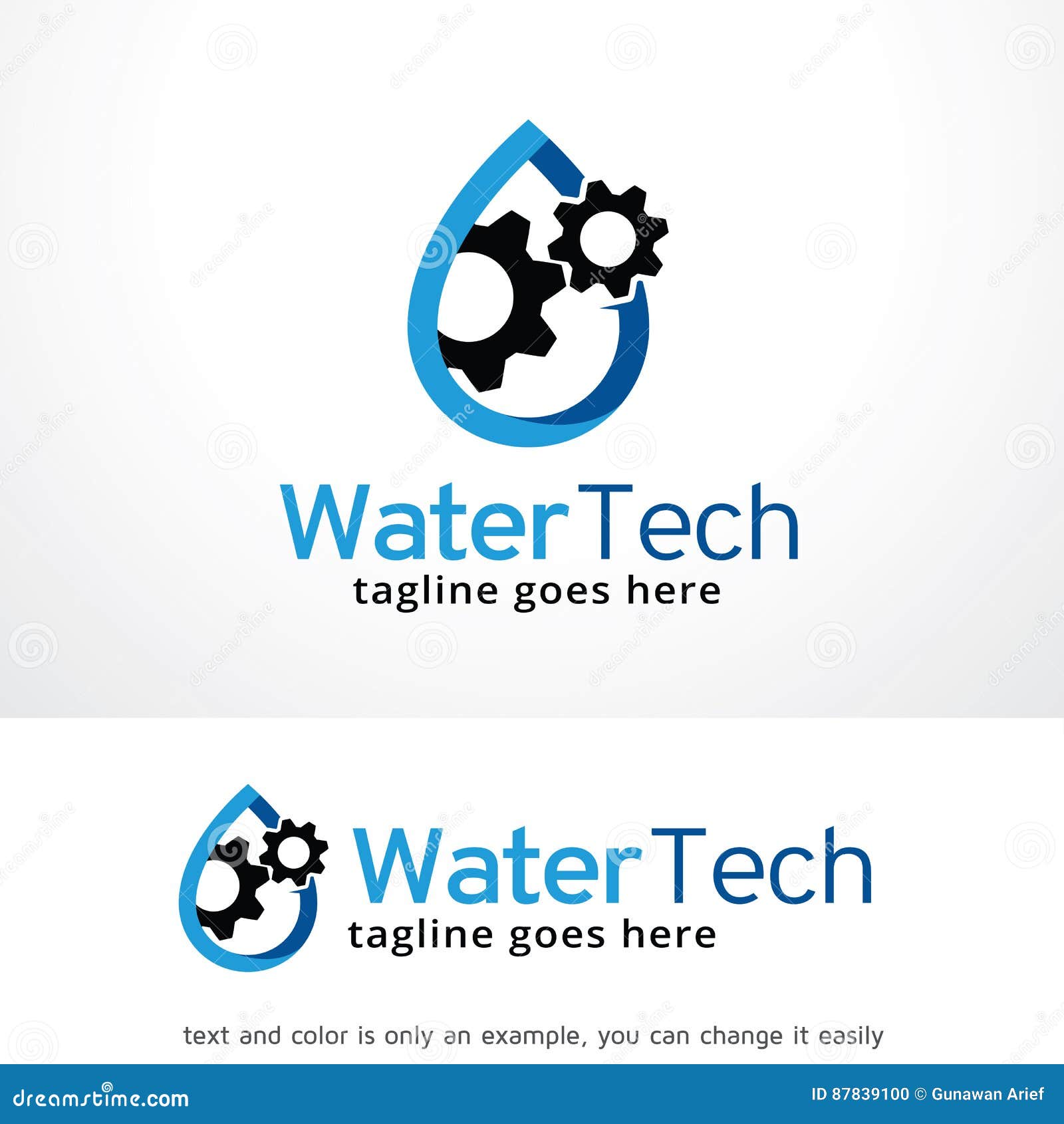 Water Tech Logo Template Design Vector Stock Vector - Illustration of ...