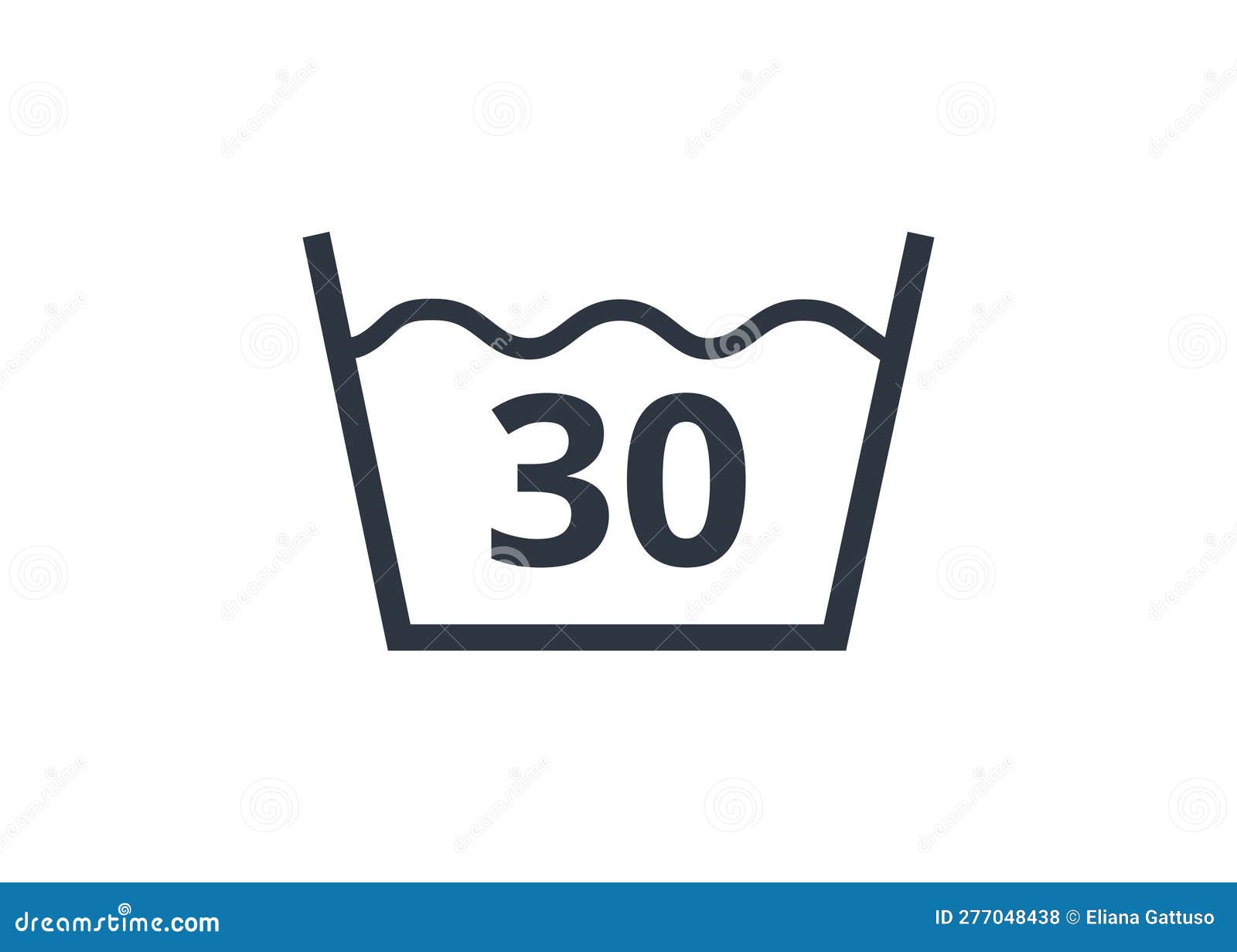 Water Temperature 30 Celcius Sign. Concept of Laundry Symbols Stock ...