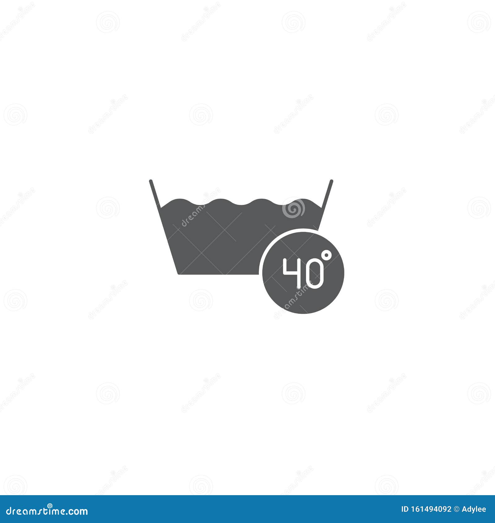 Water Temperature 40 Degrees Celsius Vector Icon Symbol Isolated on ...