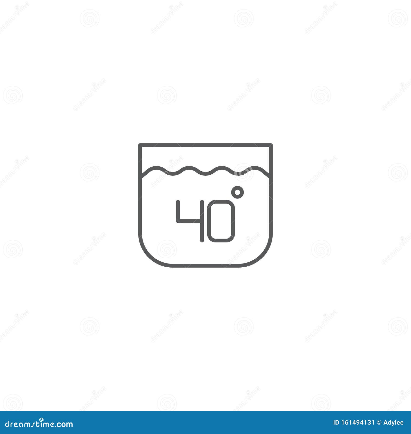 Water Temperature 40 Degrees Celsius Vector Icon Symbol Isolated on ...
