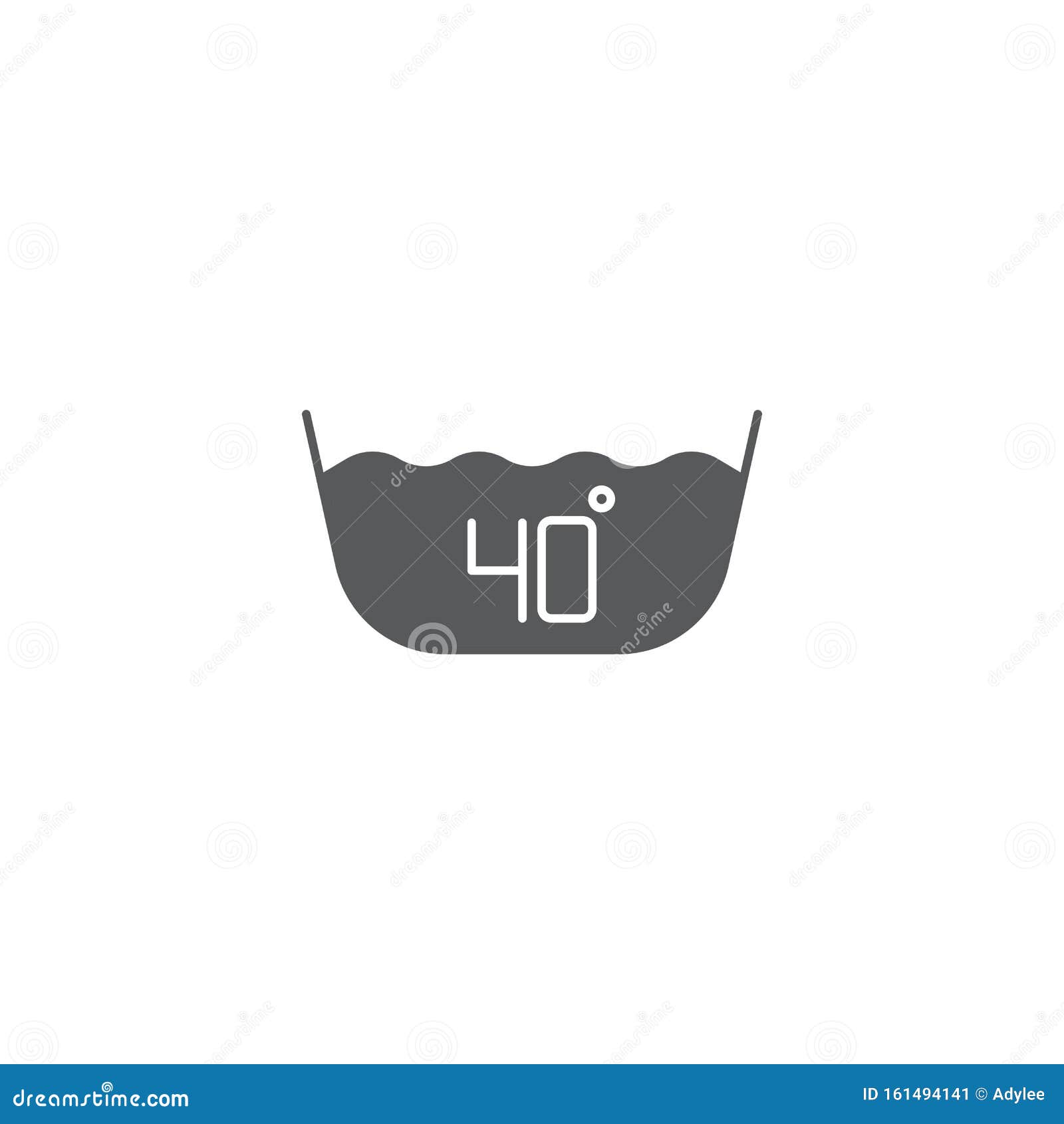 Water Temperature 40 Degrees Celsius Vector Icon Symbol Isolated on ...