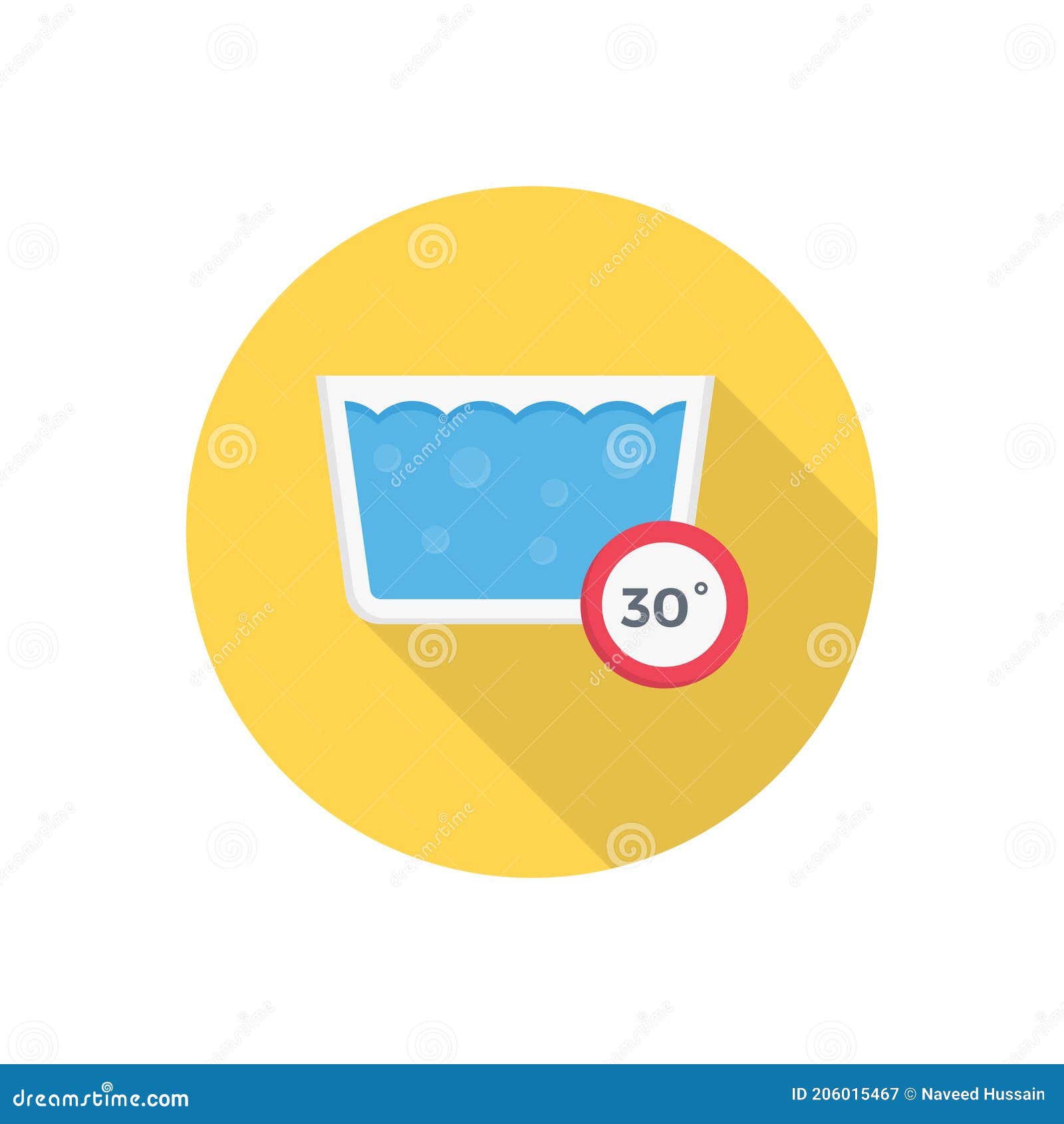 Water Temperature Vector Flat Colour Icon Stock Vector - Illustration ...