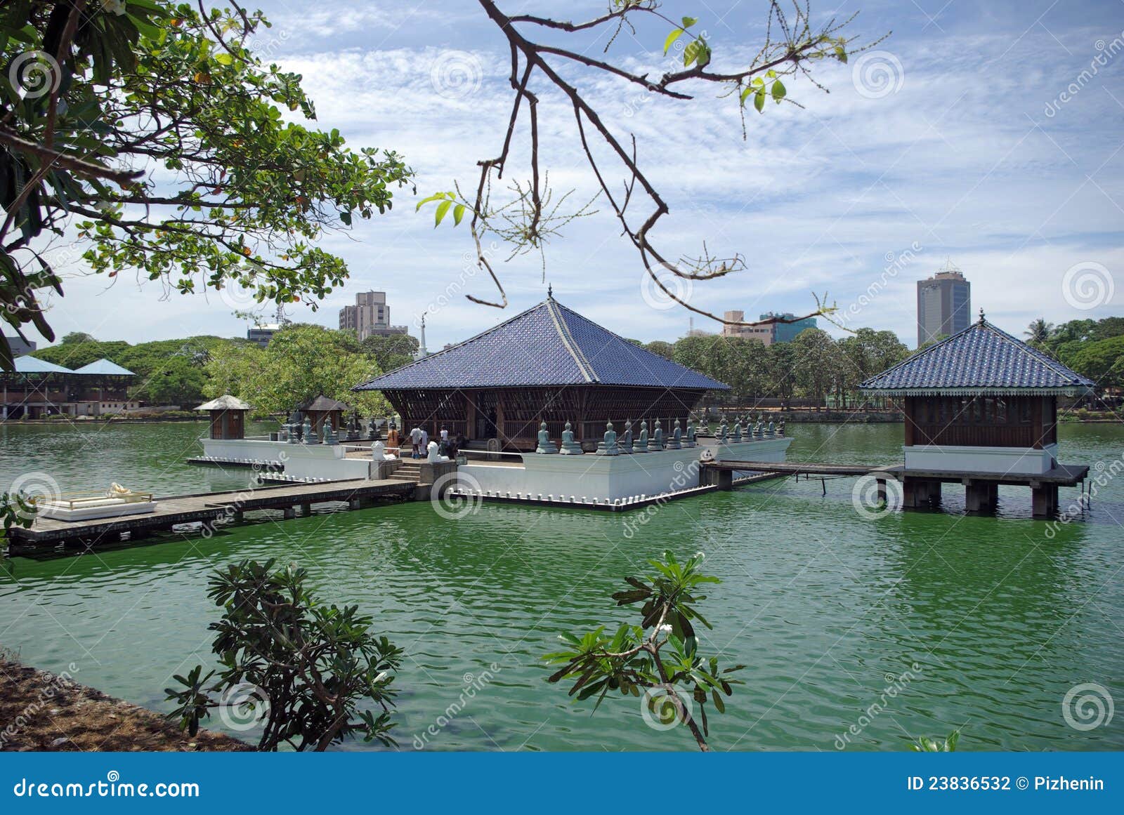 On Water Temple in Colombo, Sri Lanka Stock Photo - Image of temple ...