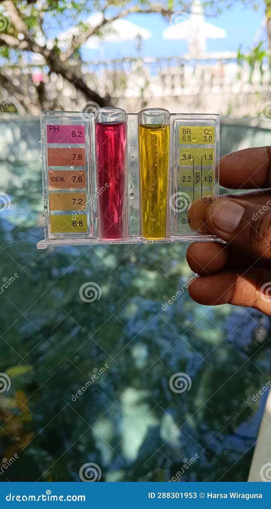 Water test kit stock image. Image of water, kadar, glass - 288301953