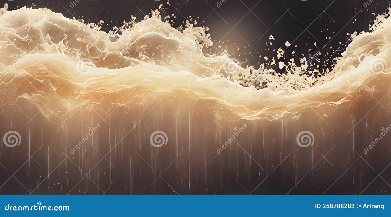 Water Texture with Flowing Liquid and Splashes. Seamless Stock ...