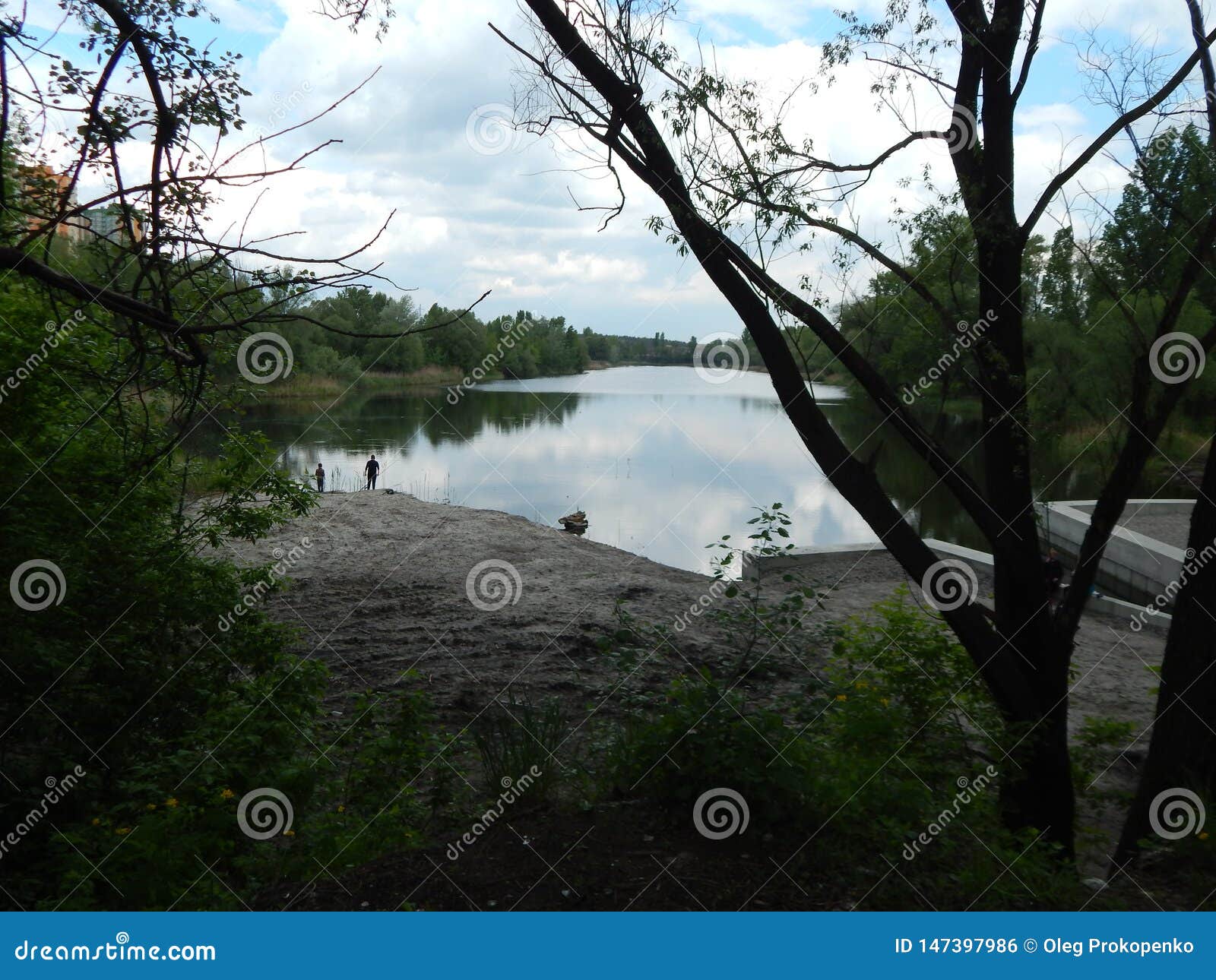 Water Texture and Lake Panorama Stock Photo - Image of summer, green ...