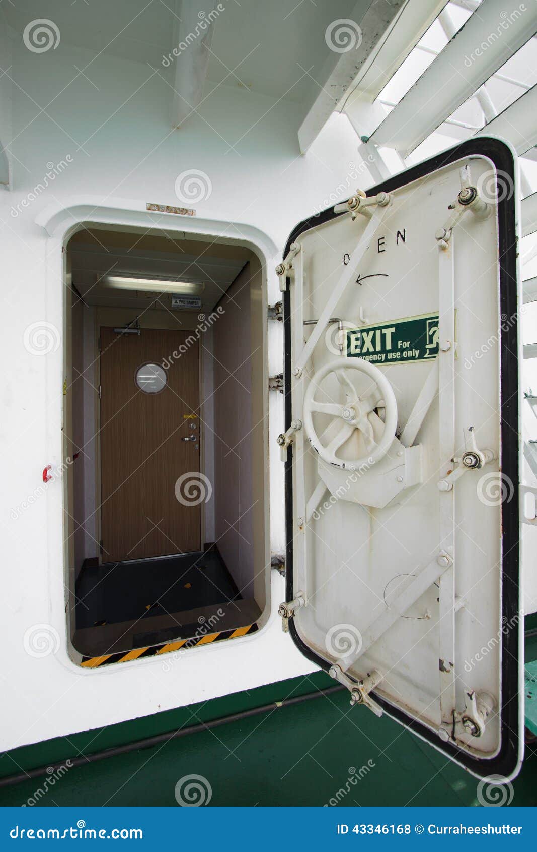 Water Tight Door on a Ship, Exit Door or Emergency Door Stock Photo ...