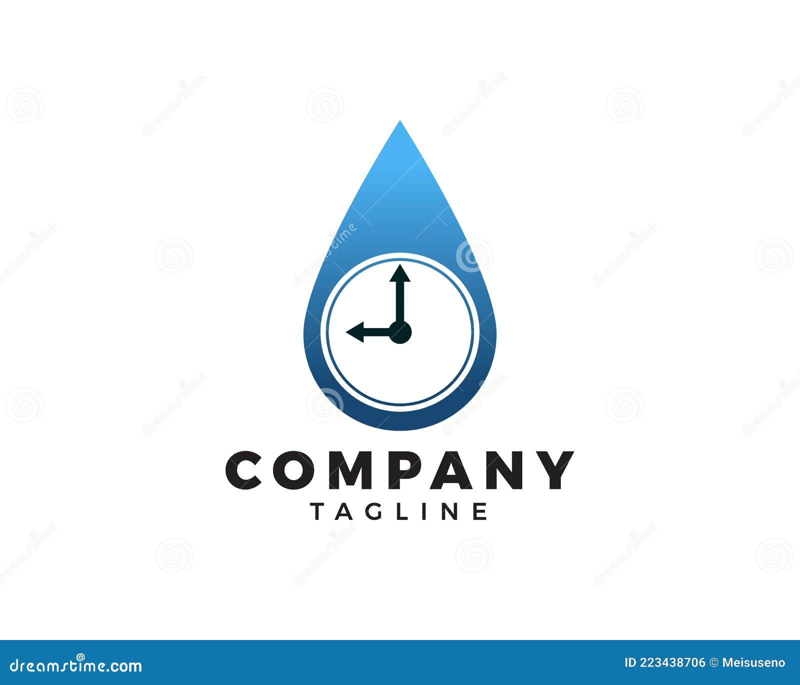 Water Time Icon Logo Design Element Stock Vector - Illustration of ...