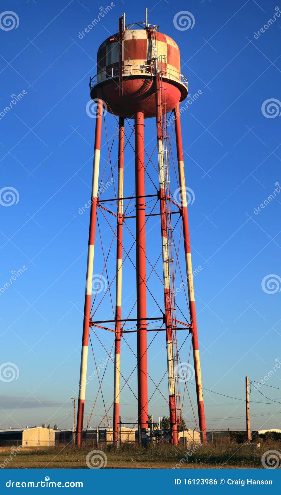 Water Tower stock photo. Image of industrial, blue, pipe - 16123986
