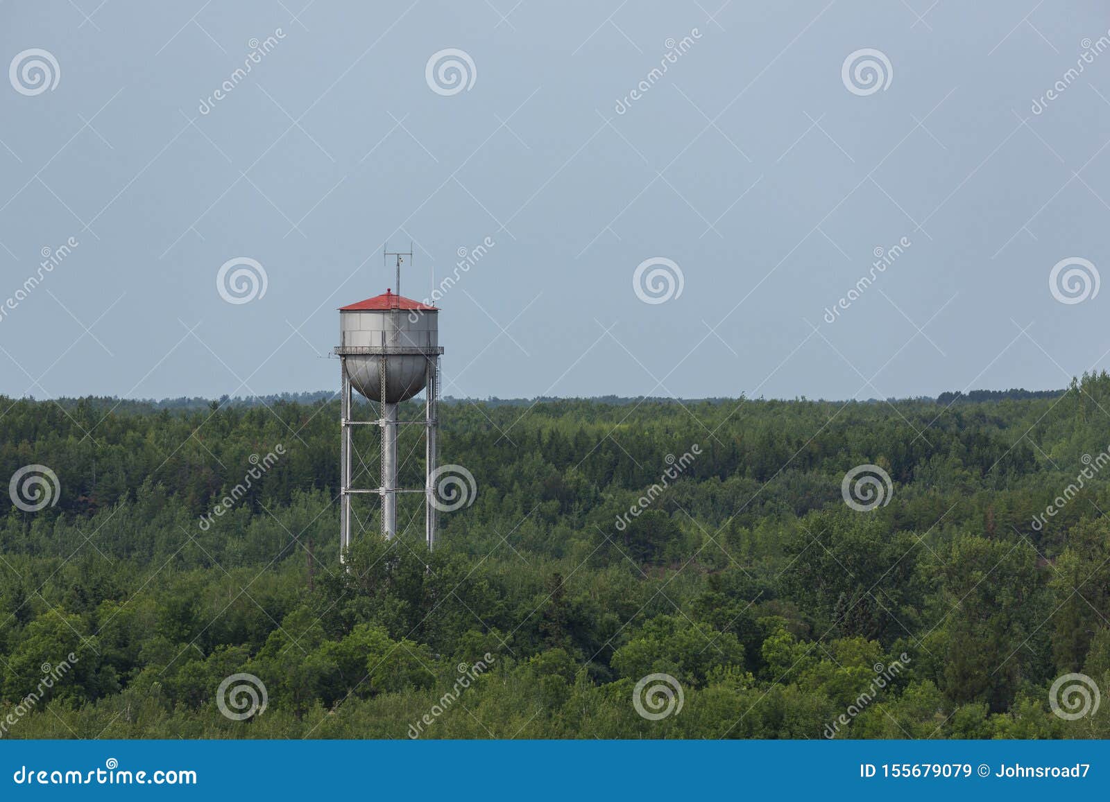 Water Tower Above the Trees Stock Image - Image of architecture, green ...