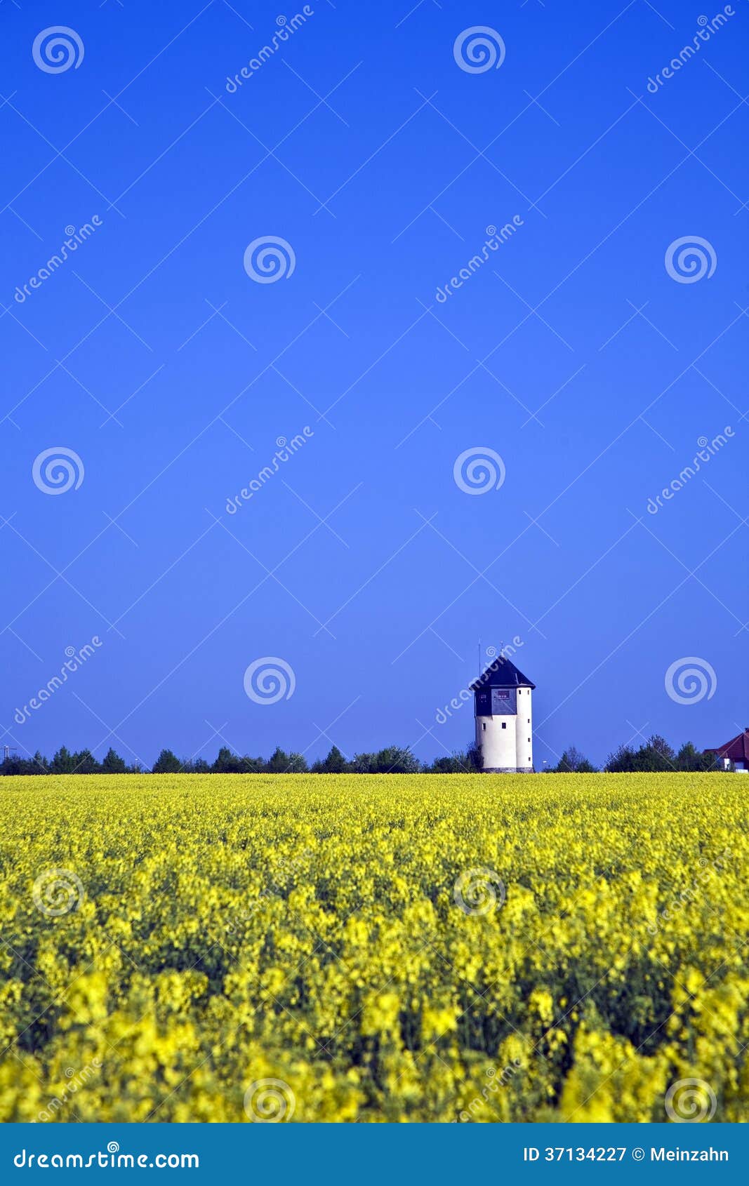 Water Tower in Beautiful Landscape Stock Image - Image of corn, spring ...