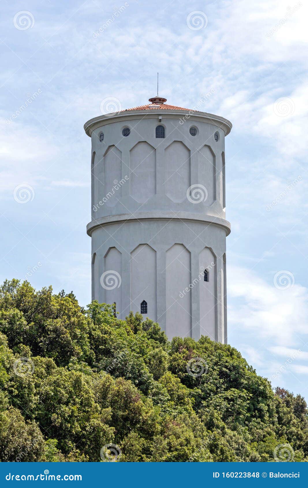 Trieste Water Tower stock photo. Image of tall, europe - 160223848
