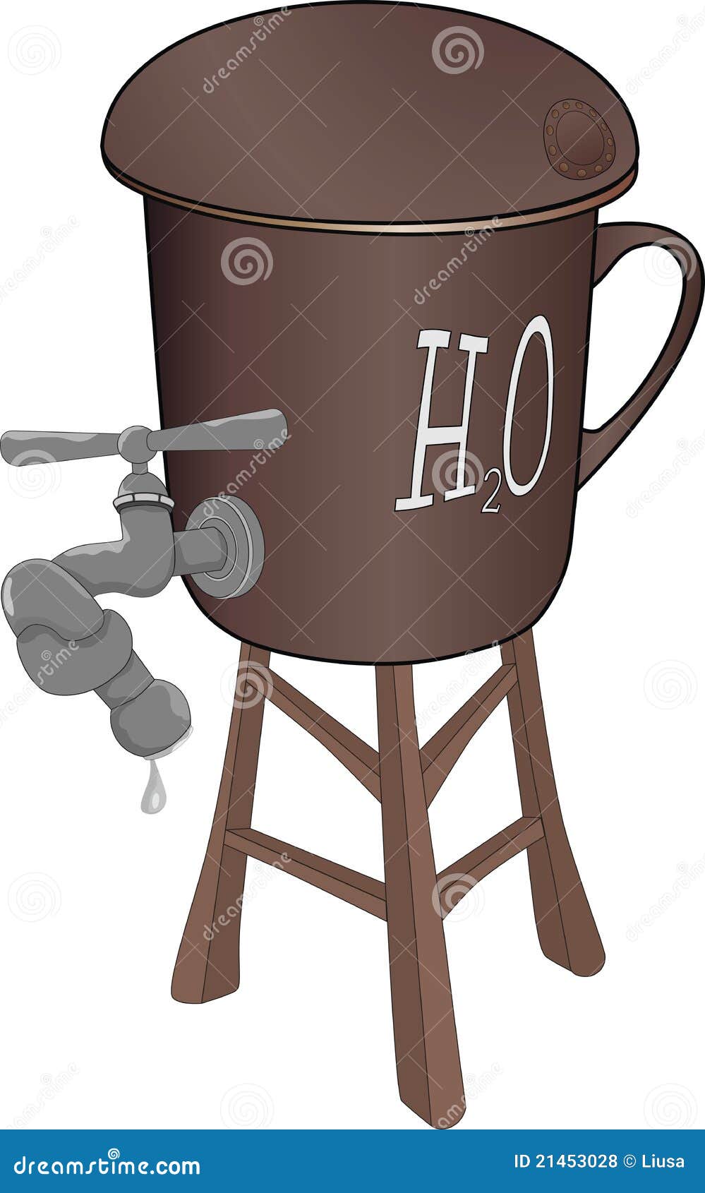 Water tower. Cartoon stock vector. Illustration of text - 21453028
