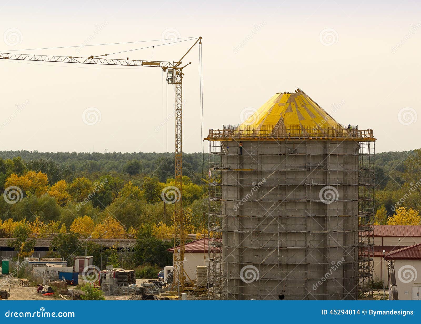 Tower Construction To Install The Antenna Of The Wireless Communication ...
