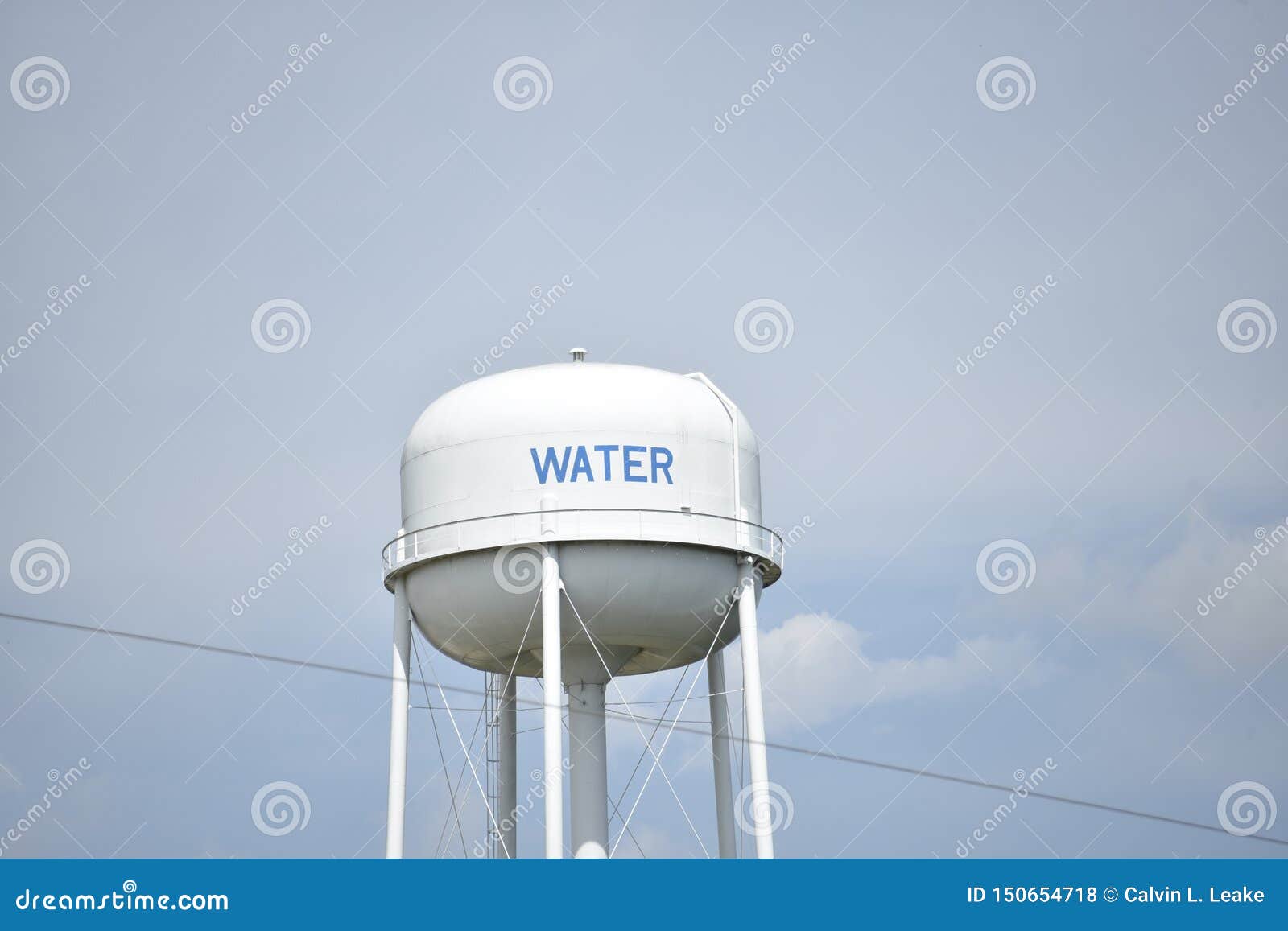 Water Tower for Potable Water Supply Stock Photo - Image of potable ...