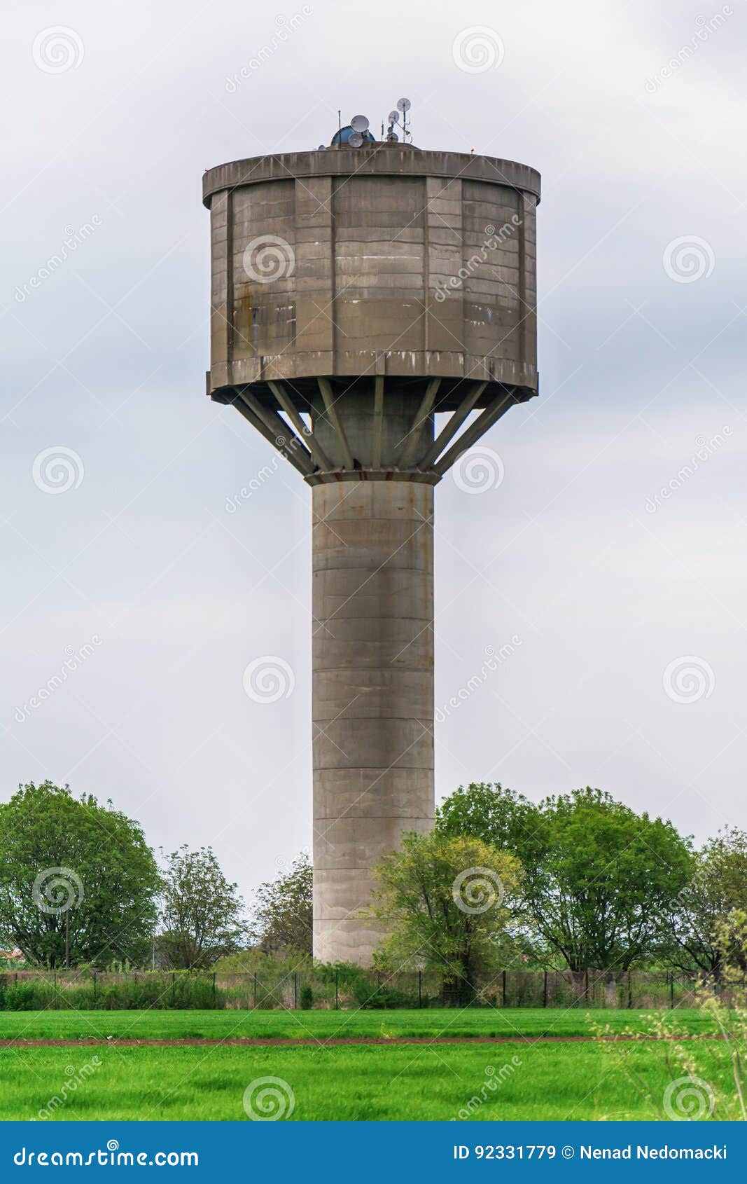 Water tower stock image. Image of vertical, skyline, wireless - 92331779
