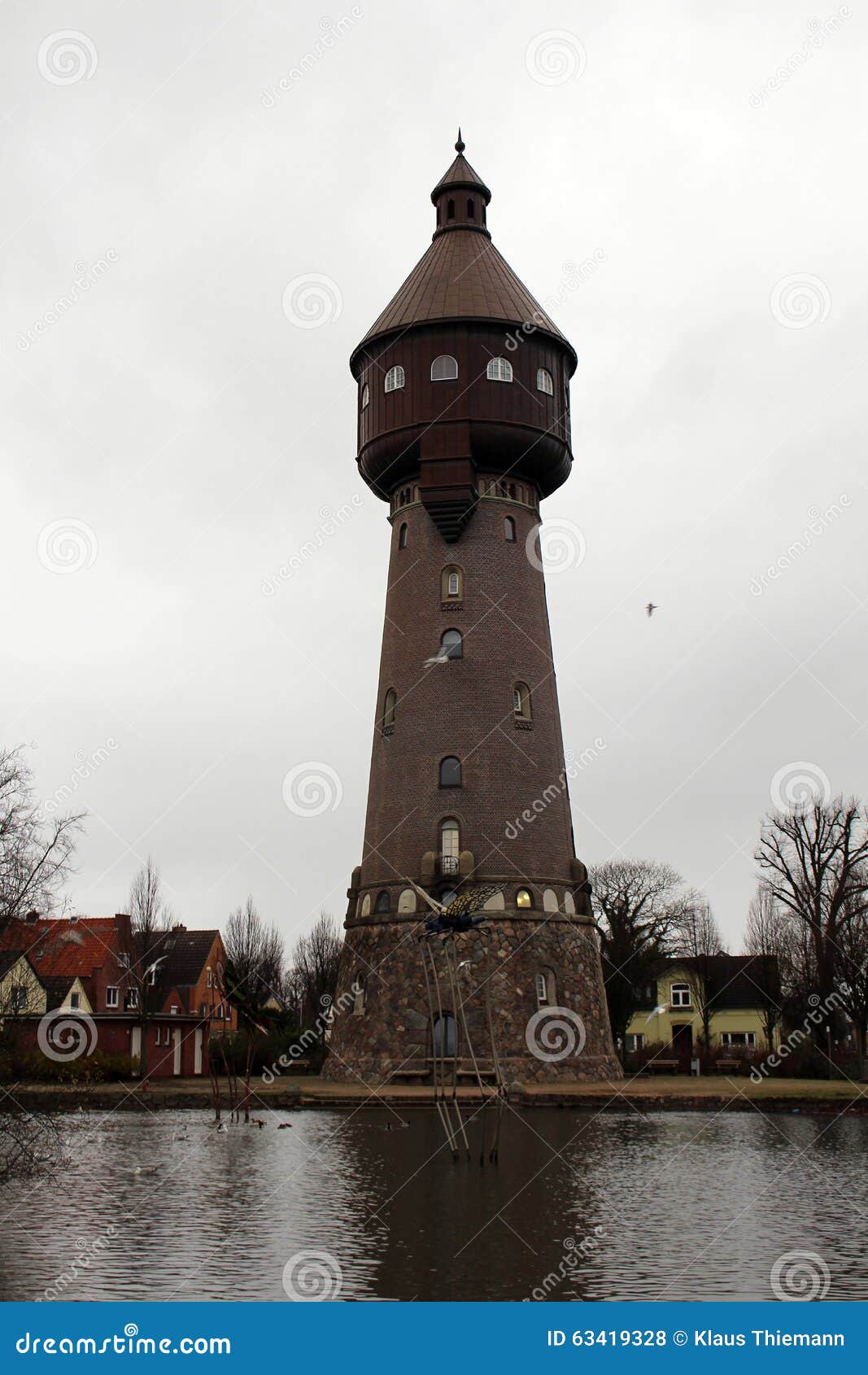 The Water Tower of Heide (Holstein) Stock Photo - Image of cathedral ...