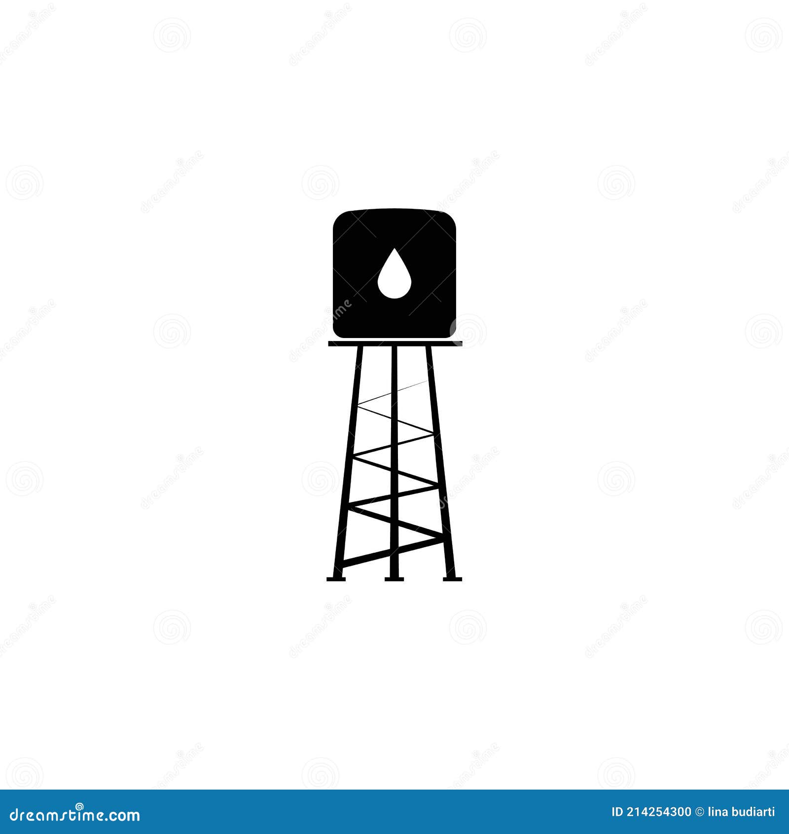 Water Tower Icon Stock Vector Illustration Of Roof 214254300