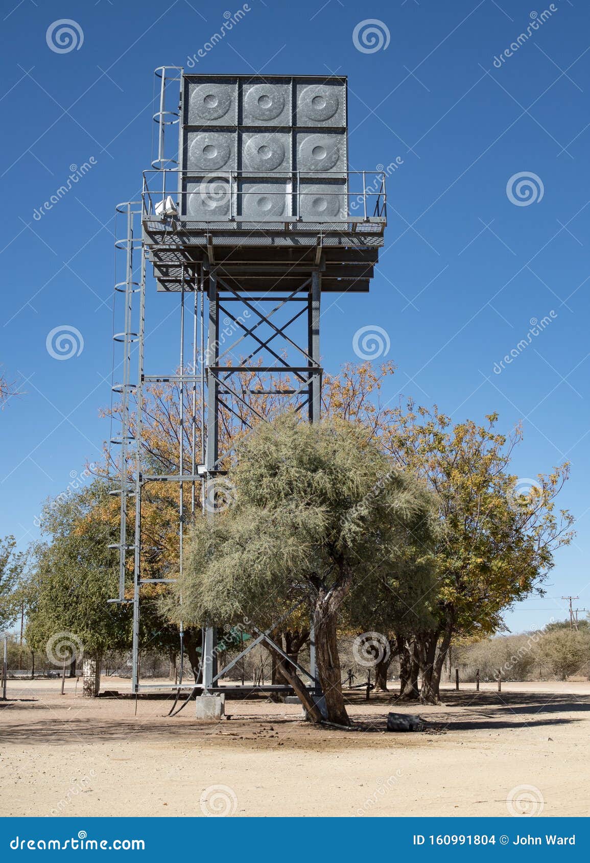 Water tower in Namibia stock photo. Image of water, support - 160991804