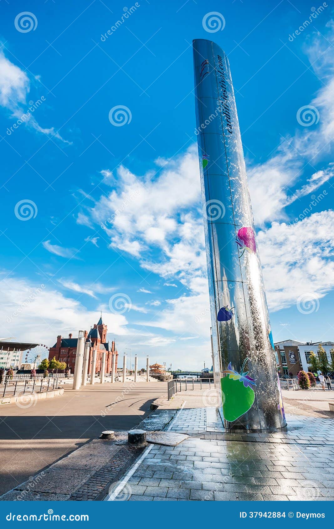 Water Tower on Roald Dahl Pass in Cardiff Bay Editorial Stock Image ...