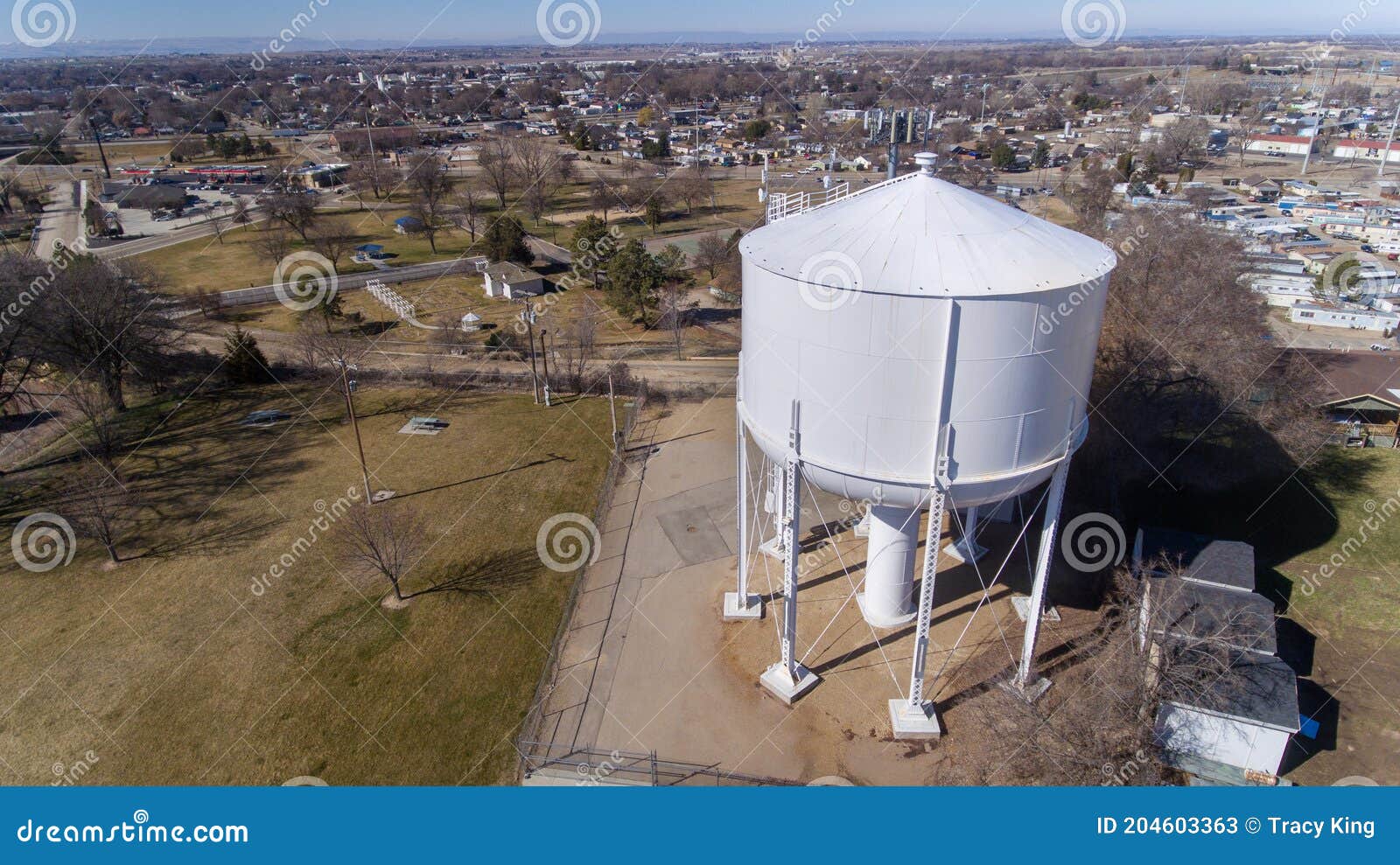 Water Tower for Water Storage during a Drought Stock Image - Image of ...