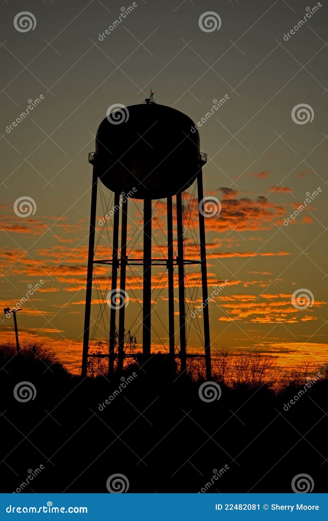 Water tower at sunset stock image. Image of water, utility - 22482081