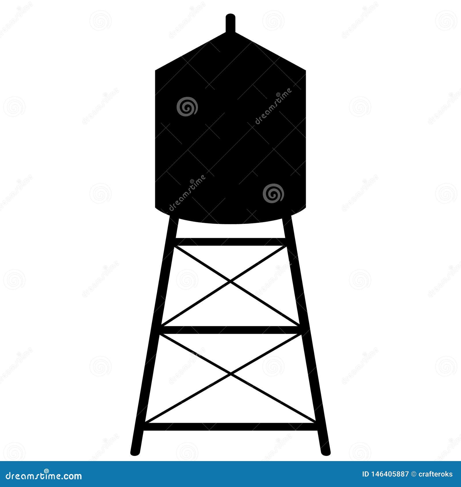 Water Tower Vector Eps Illustration by Crafteroks Stock Vector ...