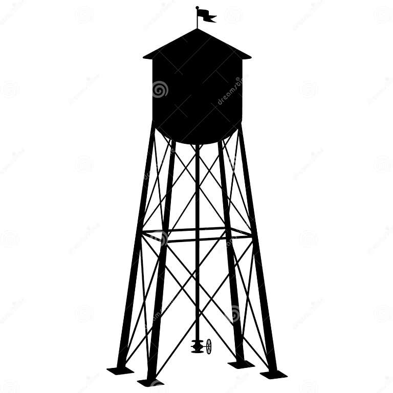 Water Tower Vector Eps Illustration by Crafteroks Stock Vector ...