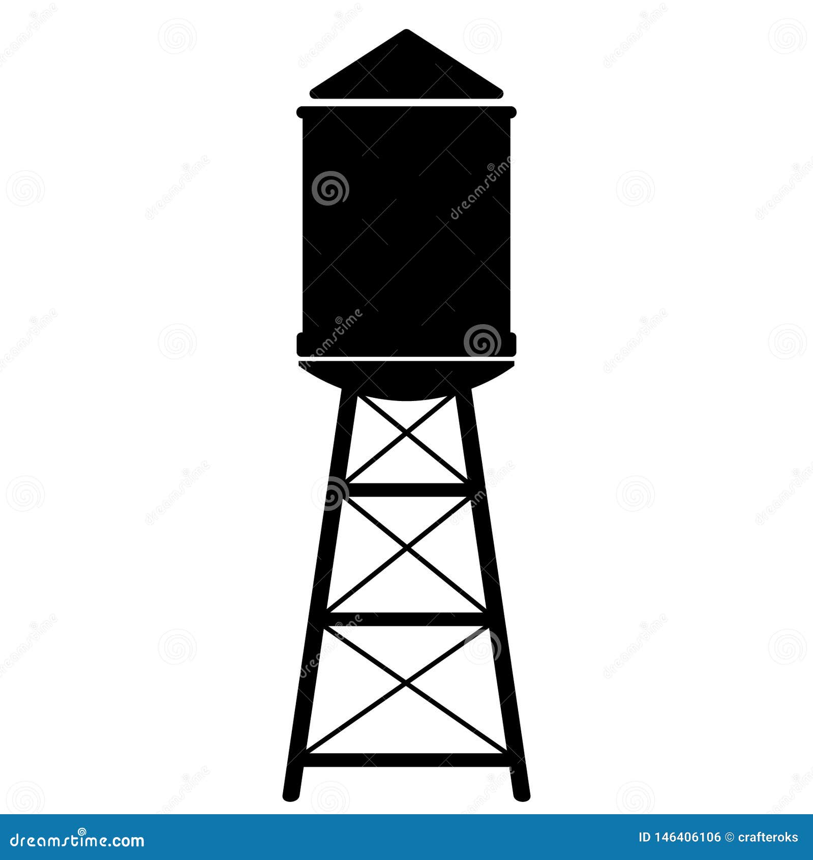 Water Tower Vector Eps Illustration by Crafteroks Stock Vector ...