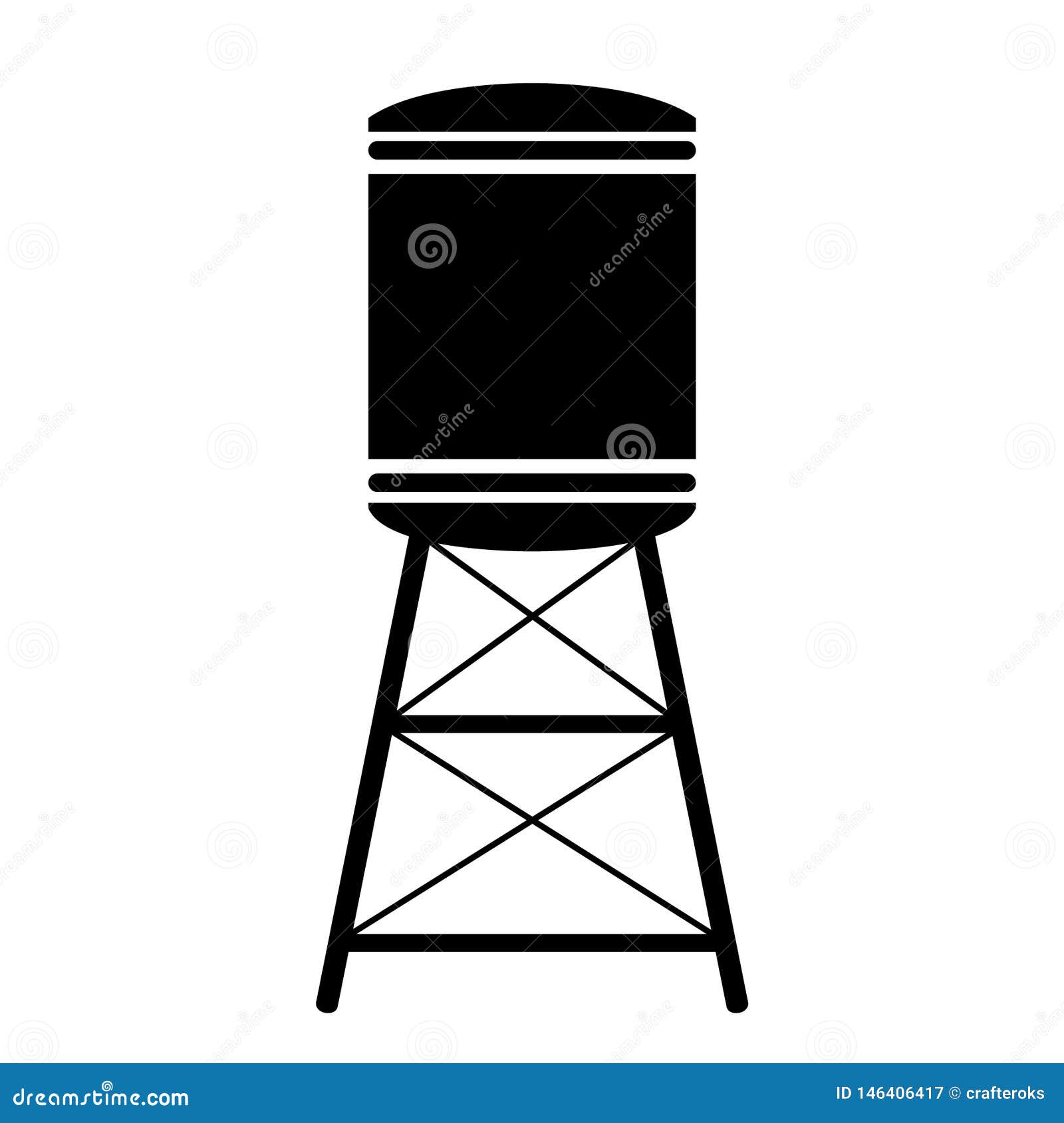 Water Tower Vector Eps Illustration by Crafteroks Stock Vector ...