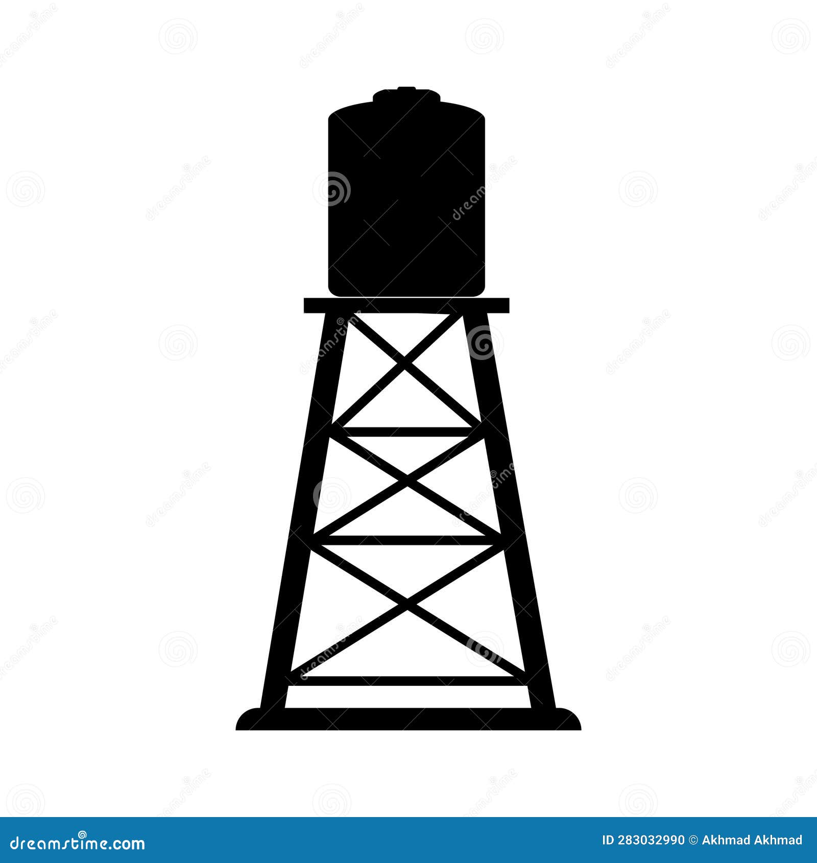 Water tower vector icon stock vector. Illustration of supply - 283032990