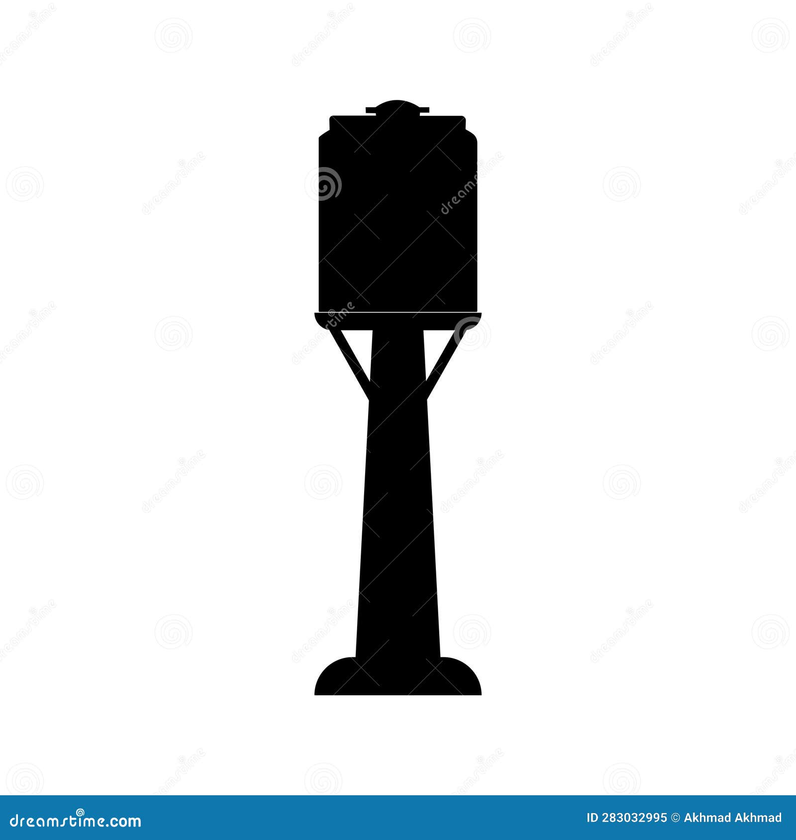 Water tower vector icon stock vector. Illustration of nature - 283032995