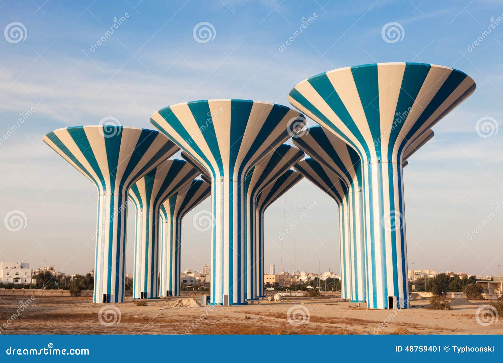 Kuwait Water Towers Kuwait's 300ft Water Towers, Minaret Like In Their
