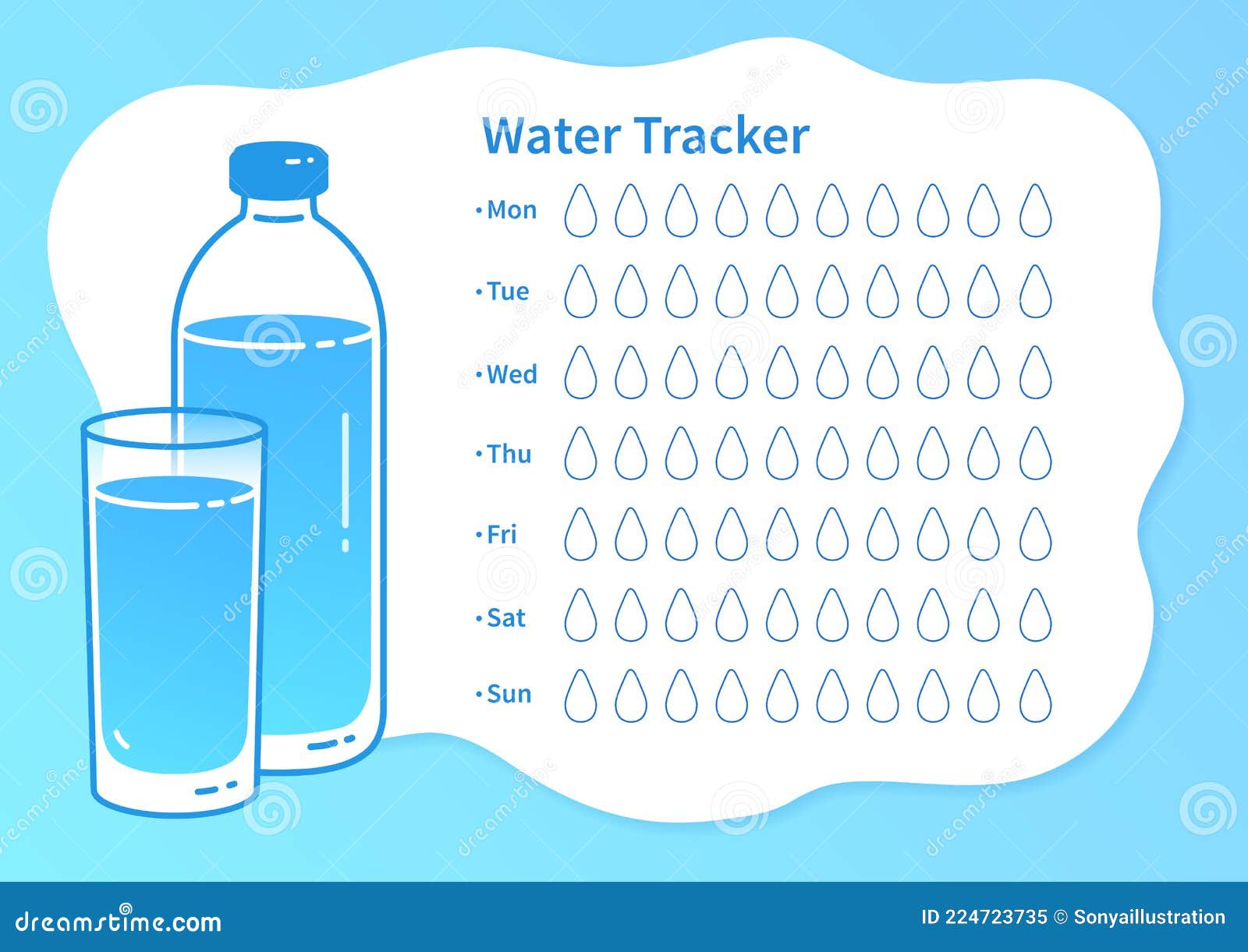 Water Tracker. Hydration Tracker Bullet Journal Printable. Weekly ...