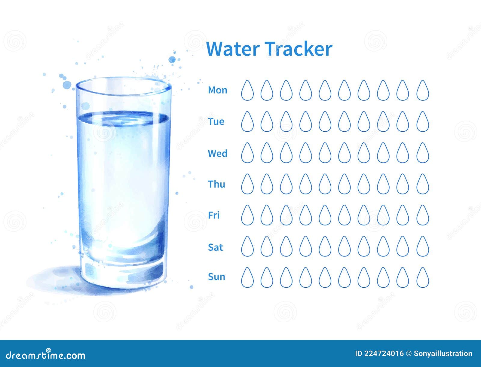 Water Tracker. Hydration Tracker Bullet Journal Printable. Weekly ...