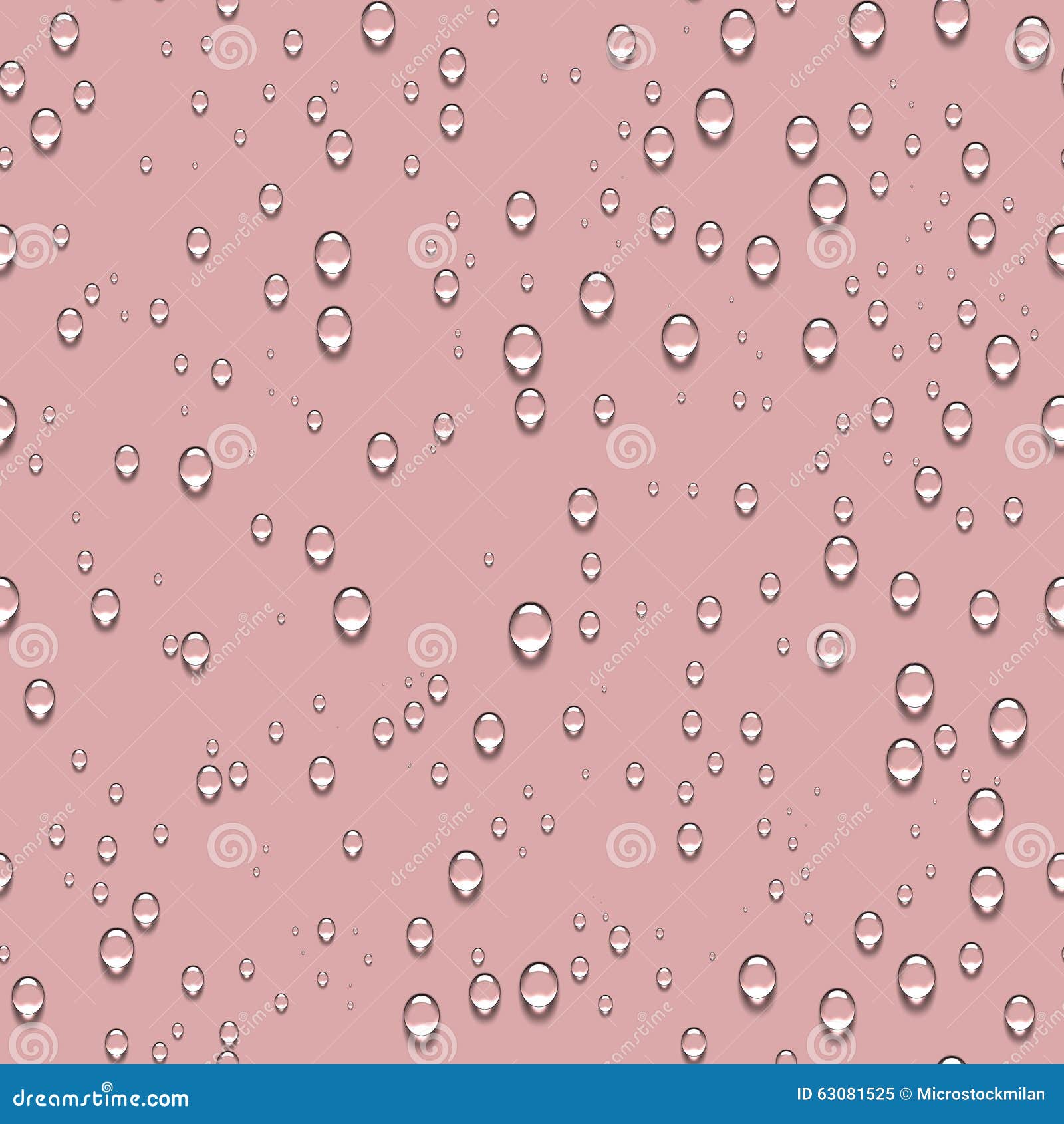 Water Transparent Drops Seamless Pattern and Pink Stock Vector ...