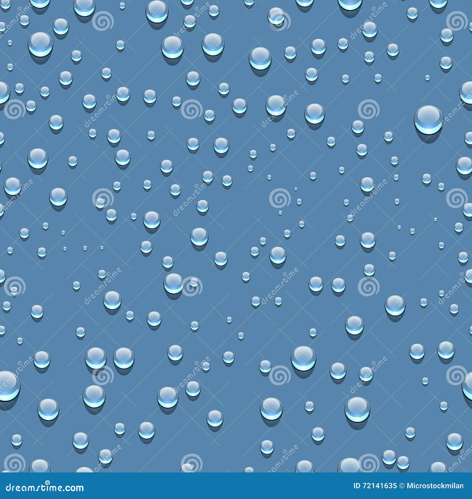 Water Transparent Drops Seamless Pattern. Stock Vector - Illustration ...