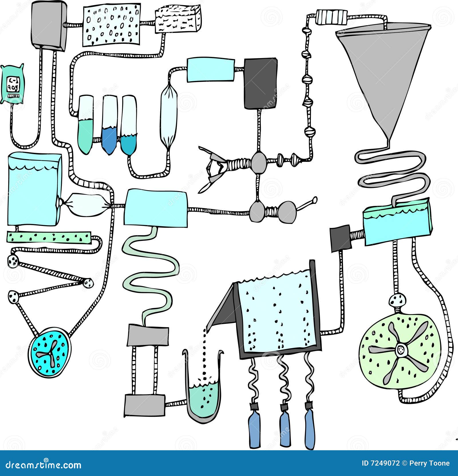 Water Treatment stock vector. Illustration of pipe, bubbles - 7249072