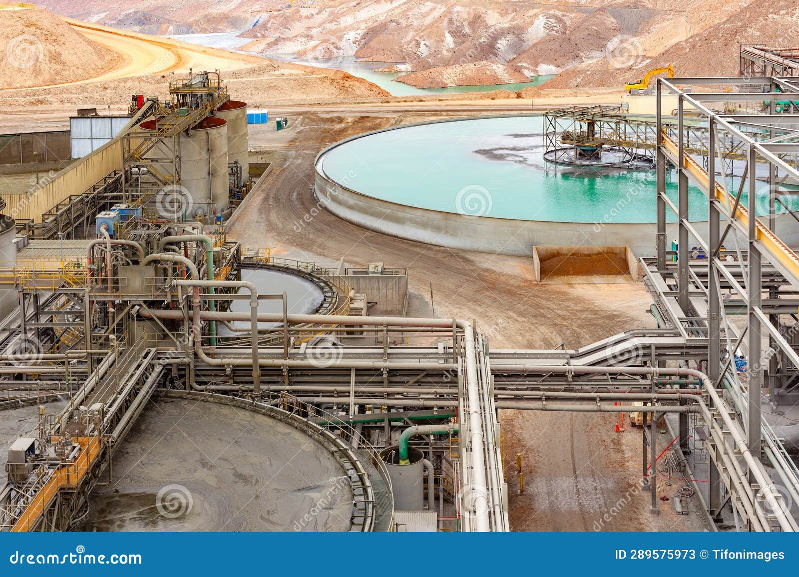 The Water Treatment Facility at a Copper Mine Stock Image - Image of ...