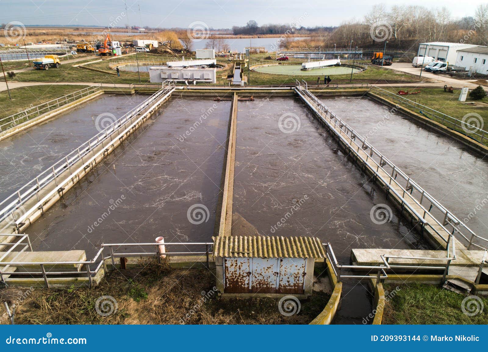 Water Treatment Facility Pools Waste Sewage Stock Photo - Image of ...