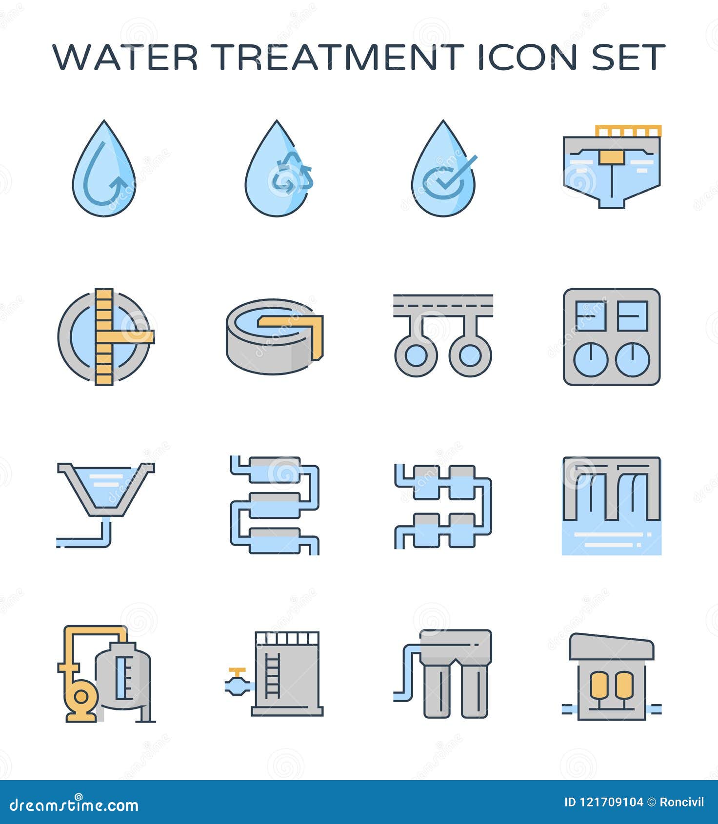 Water treatment icon stock vector. Illustration of purified - 121709104