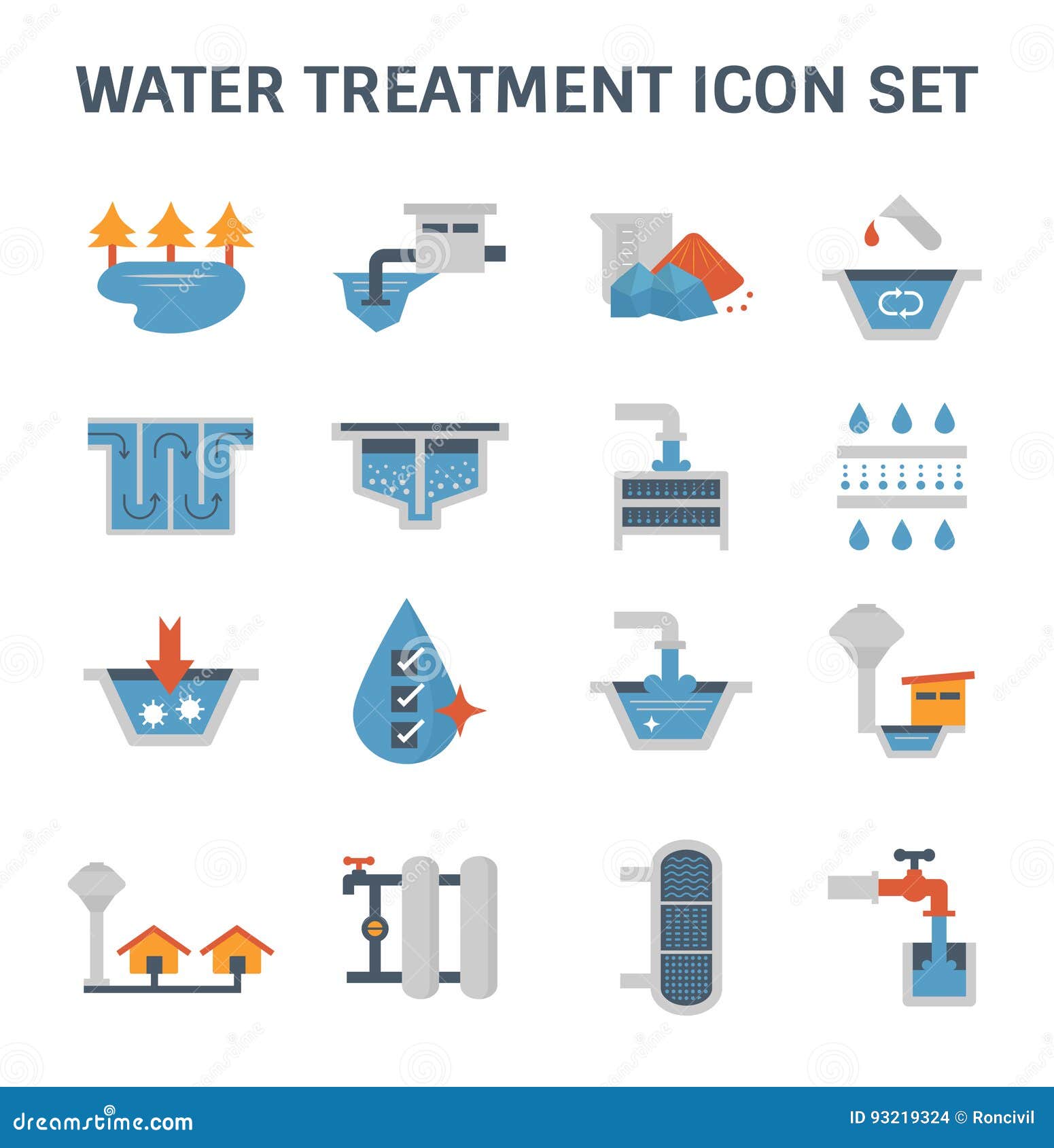 Water treatment icon stock vector. Illustration of natural - 93219324