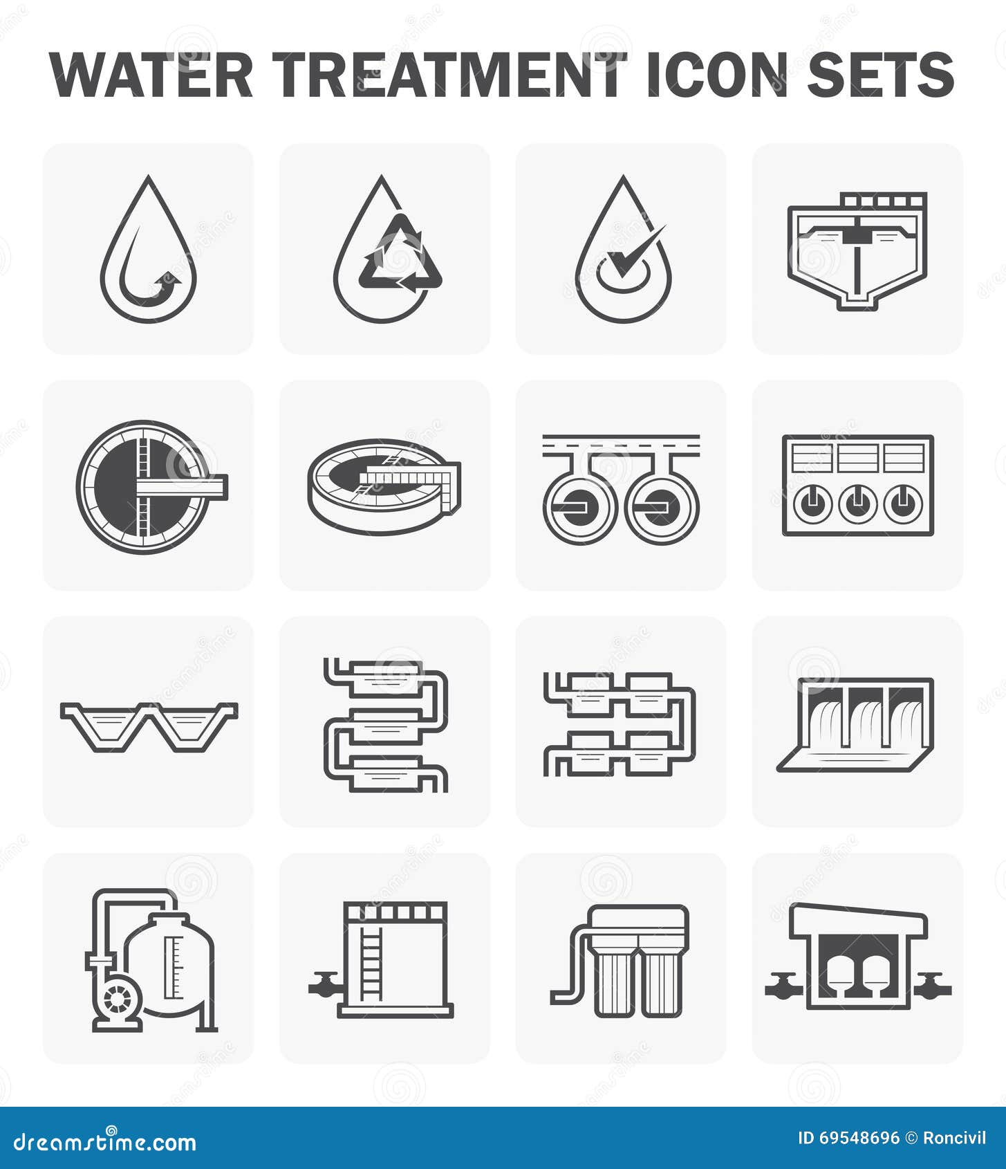 Water treatment icon stock vector. Illustration of clean - 69548696