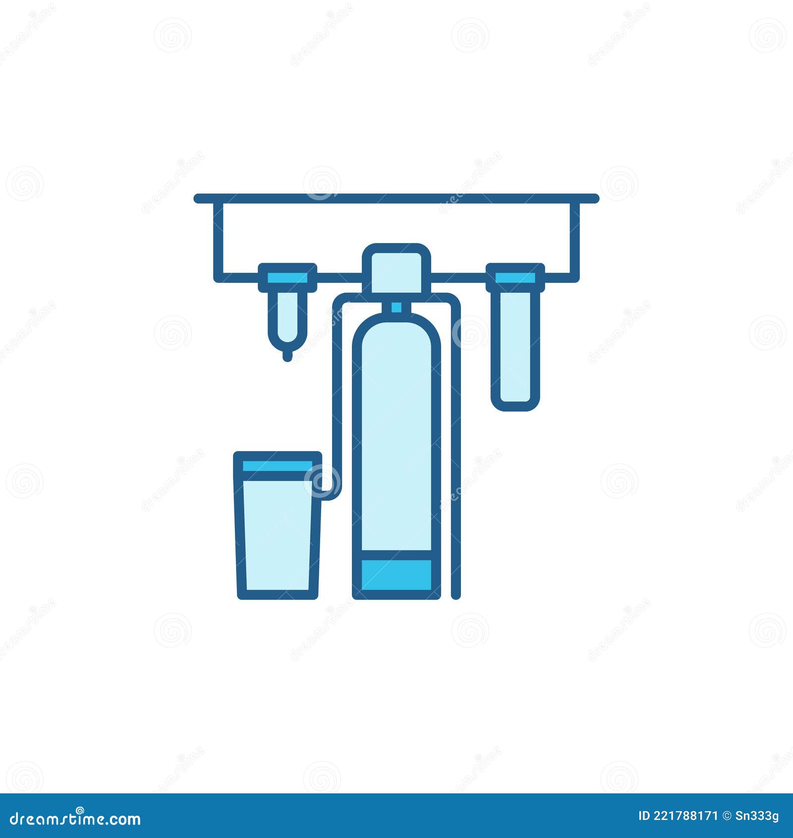 Water Treatment Process Filtration Systems Colored Icon Stock Vector ...