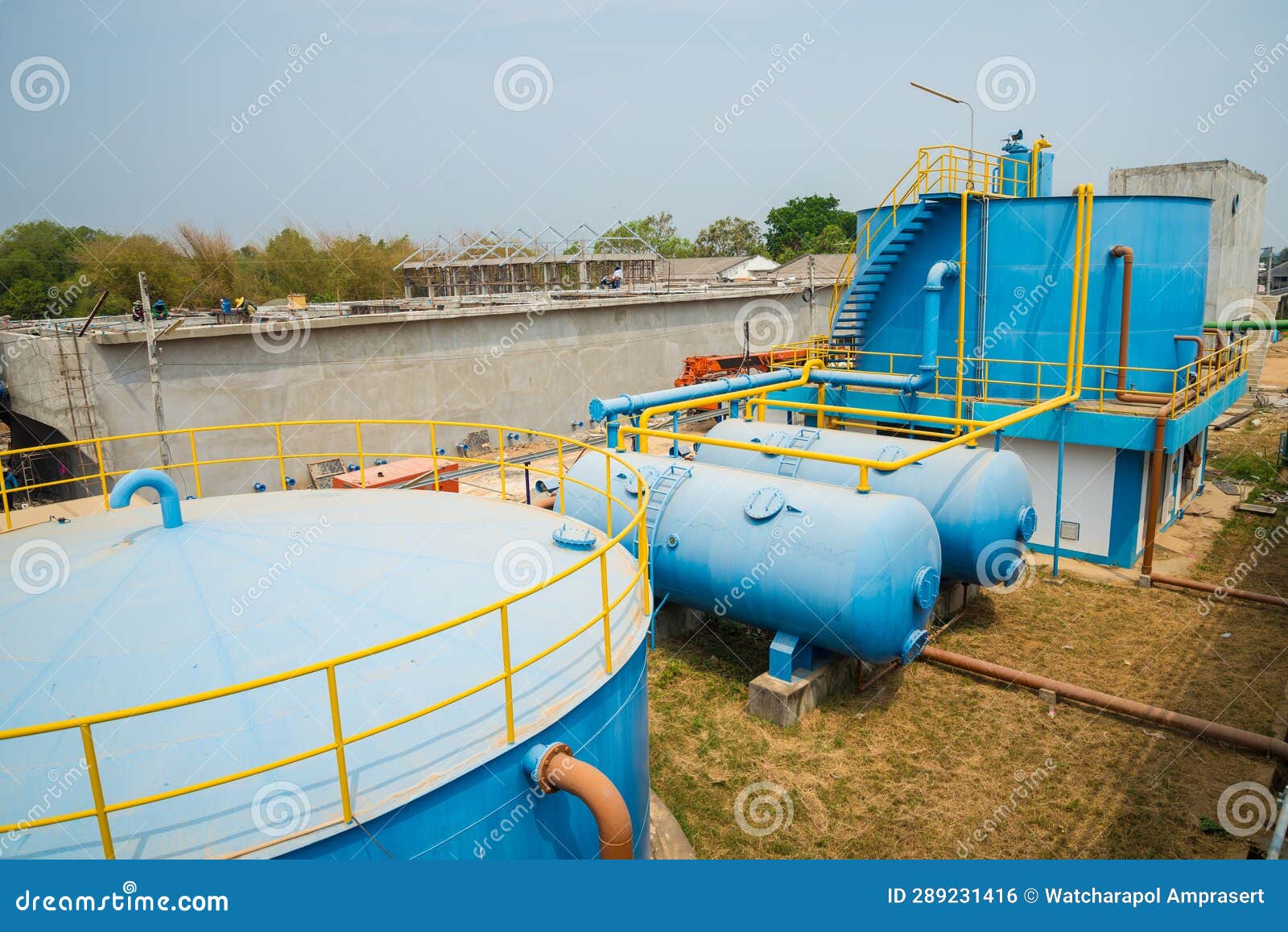 Water treatment process stock photo. Image of energy - 289231416